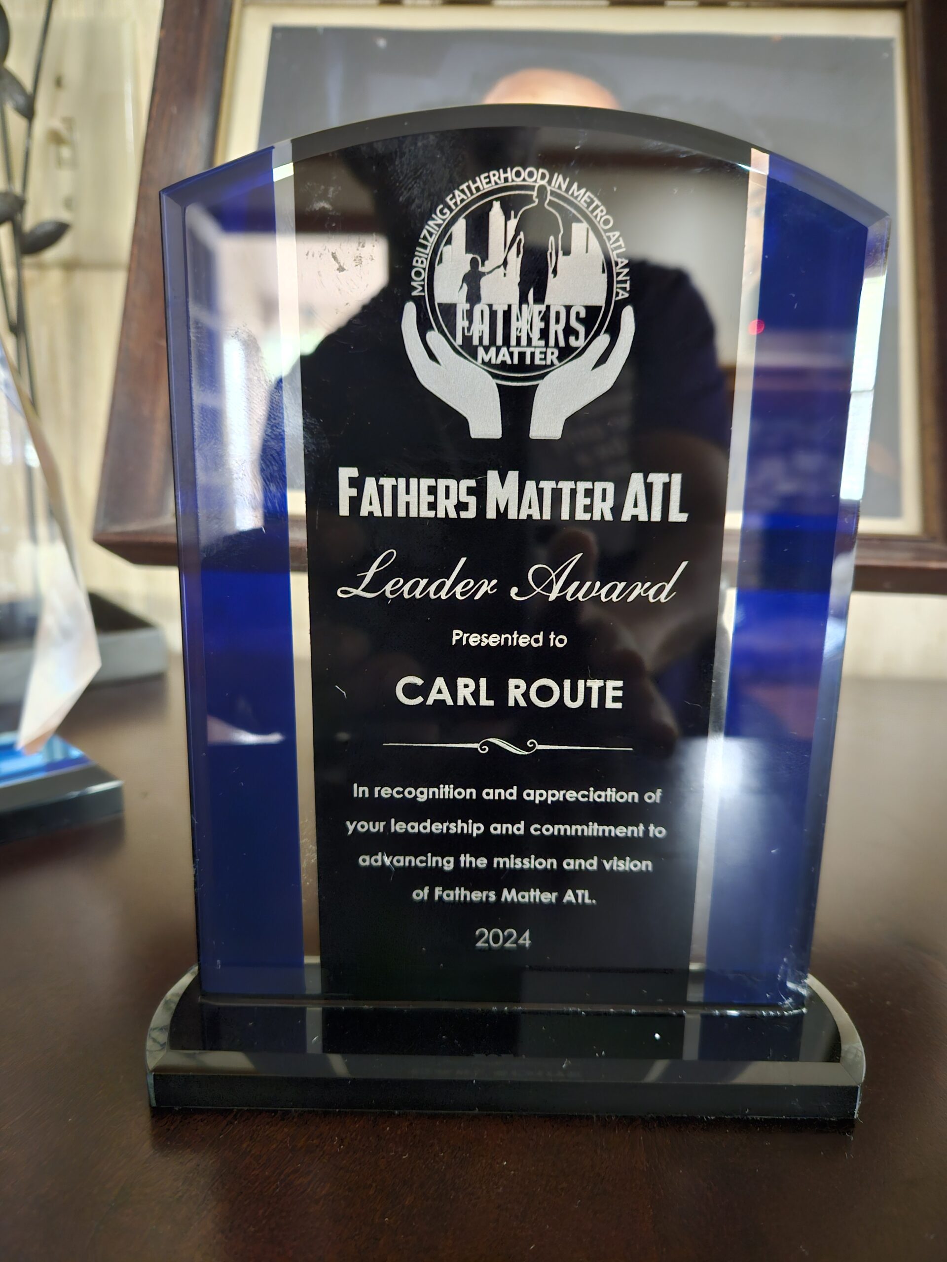 Carl Route Earns Leader Award - ROBEforFamily.org